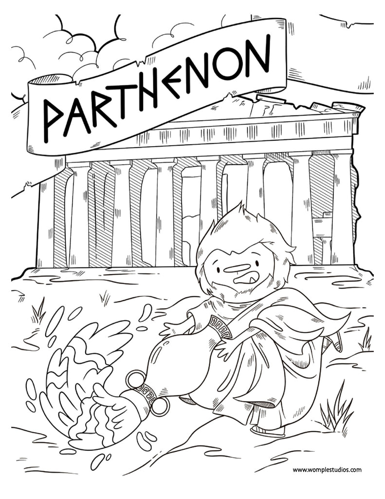 Parthenon Drawing For Kids